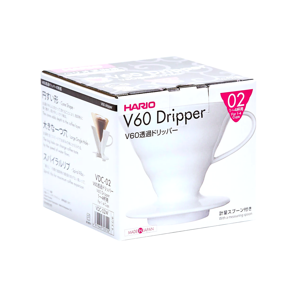 V60 Ceramic Coffee Dripper 02 Classic in White – Andytown Coffee Roasters